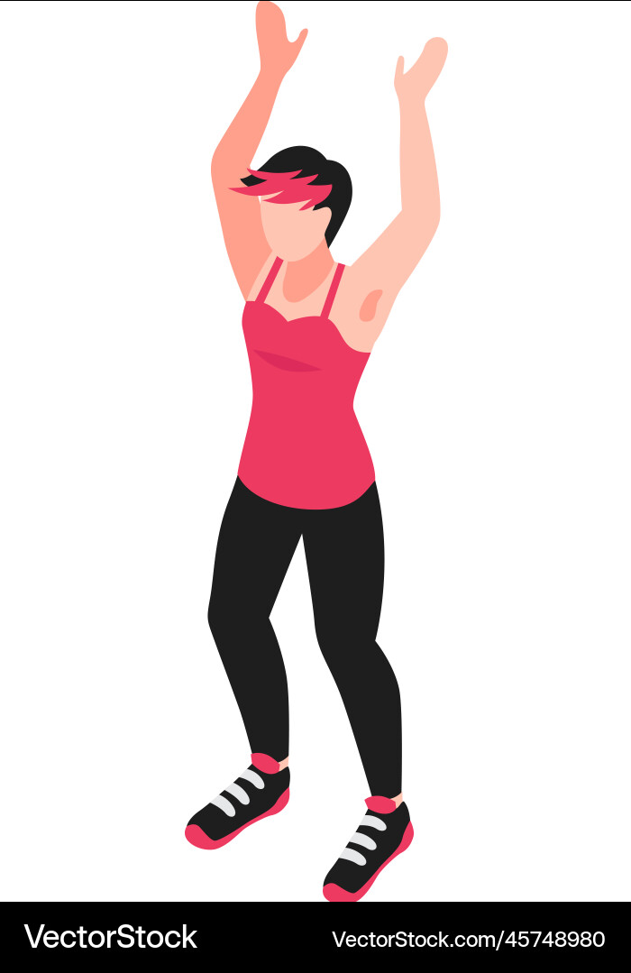 Woman clapping hands composition Royalty Free Vector Image