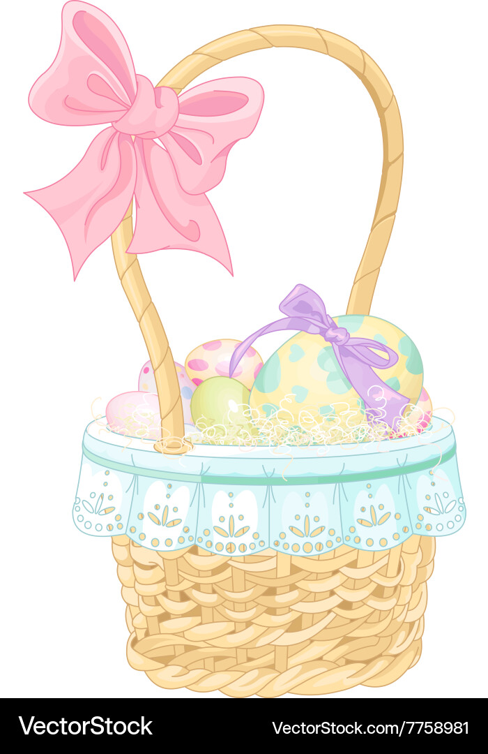 Easter basket Royalty Free Vector Image - VectorStock