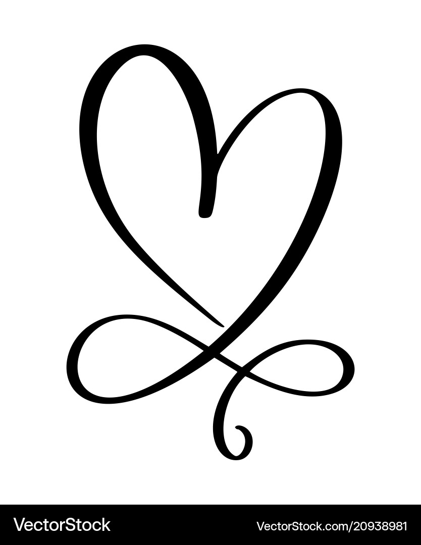 Eternal Heart & Love Sign Royalty Free Vector Image