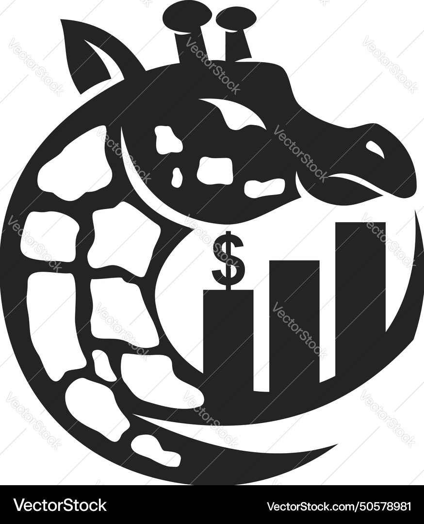 Giraffe logo template isolated brand identity Vector Image