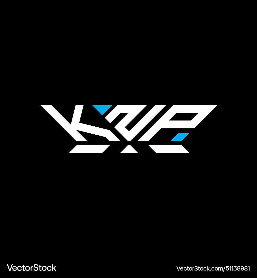 Knp letter logo design knp simple and modern logo Vector Image