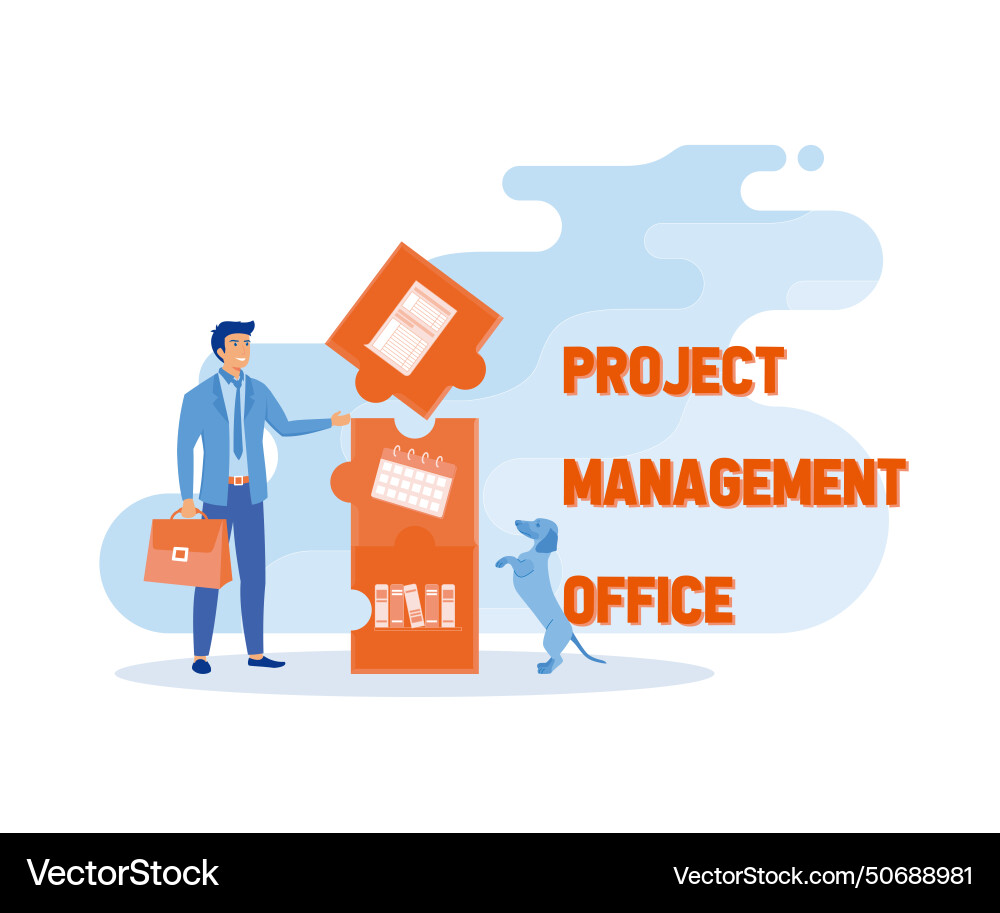 Project management office acronym business Vector Image
