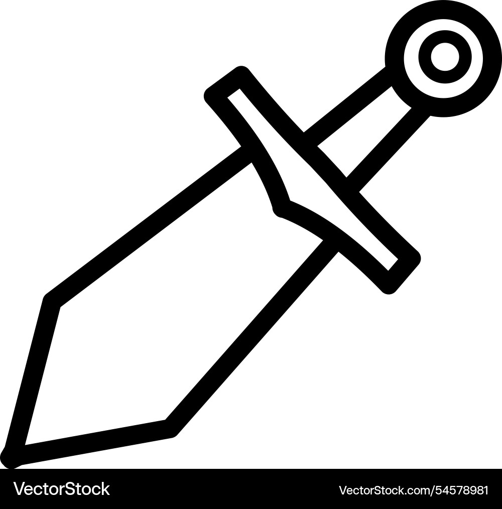 Sword - icon Royalty Free Vector Image - VectorStock