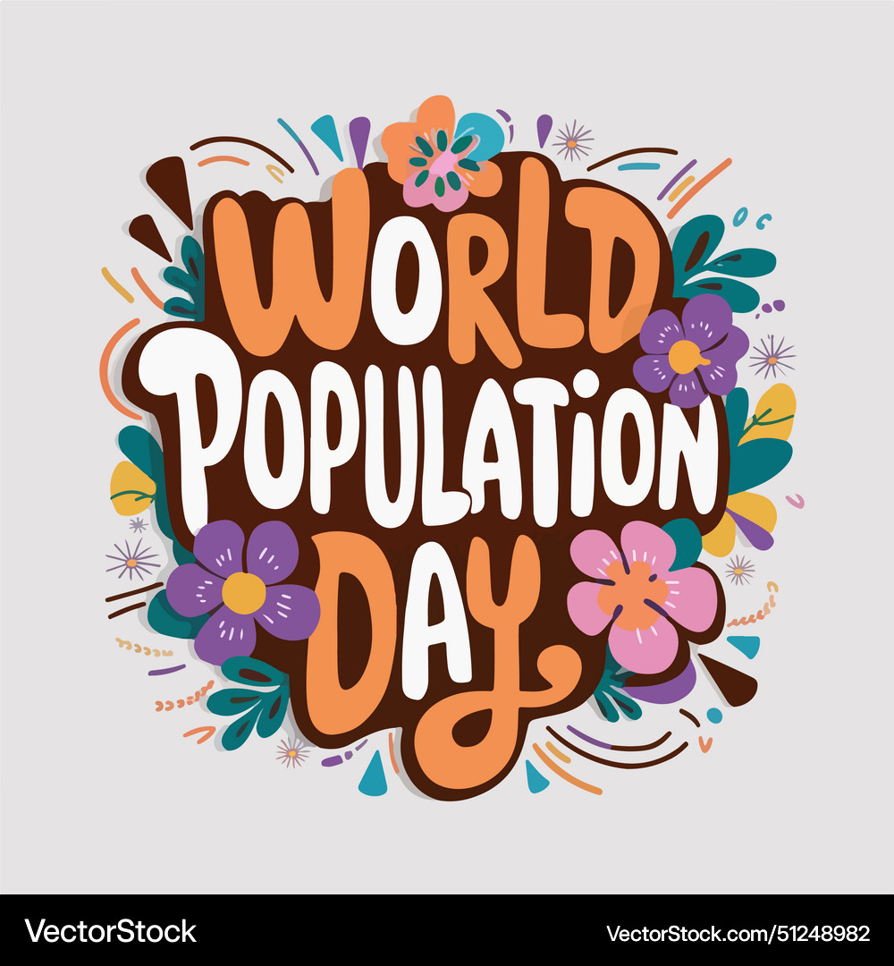 A poster for worlds day is written in circle Vector Image