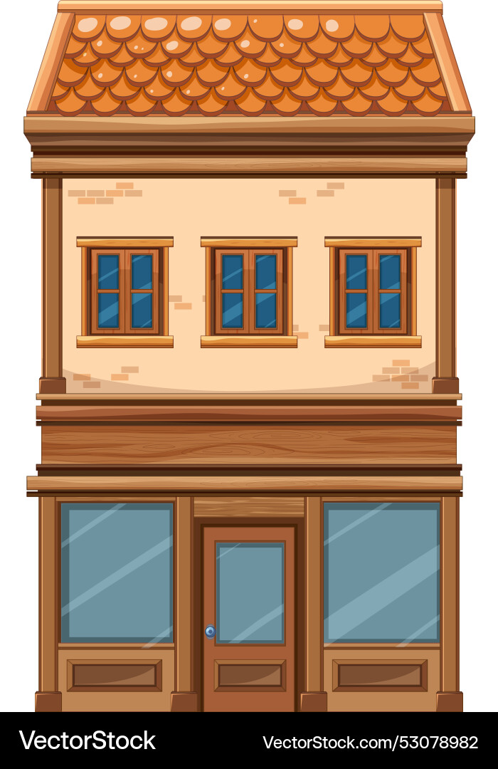 A two-story house Royalty Free Vector Image - VectorStock