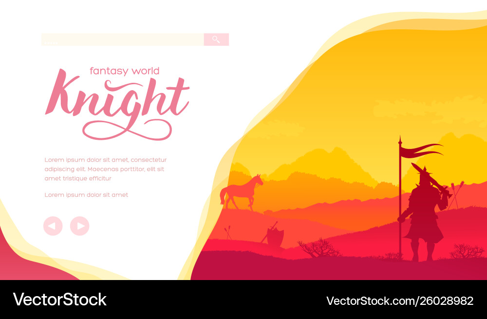 Ancient medieval knight standing on battlefield Vector Image