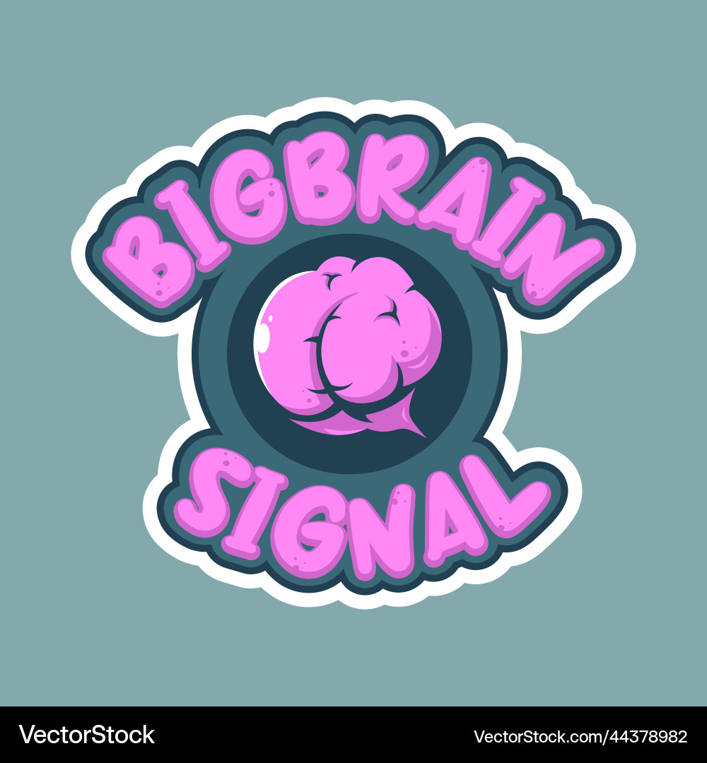 Brain mascot logo Royalty Free Vector Image - VectorStock