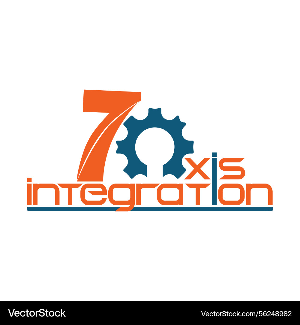 Company logo 7-axis integration art icon Vector Image