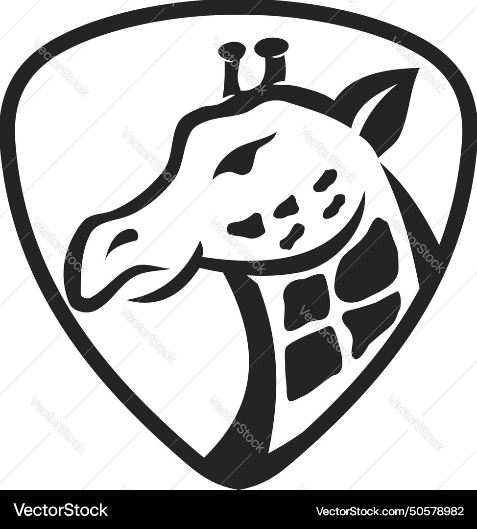 Giraffe logo template isolated brand identity Vector Image