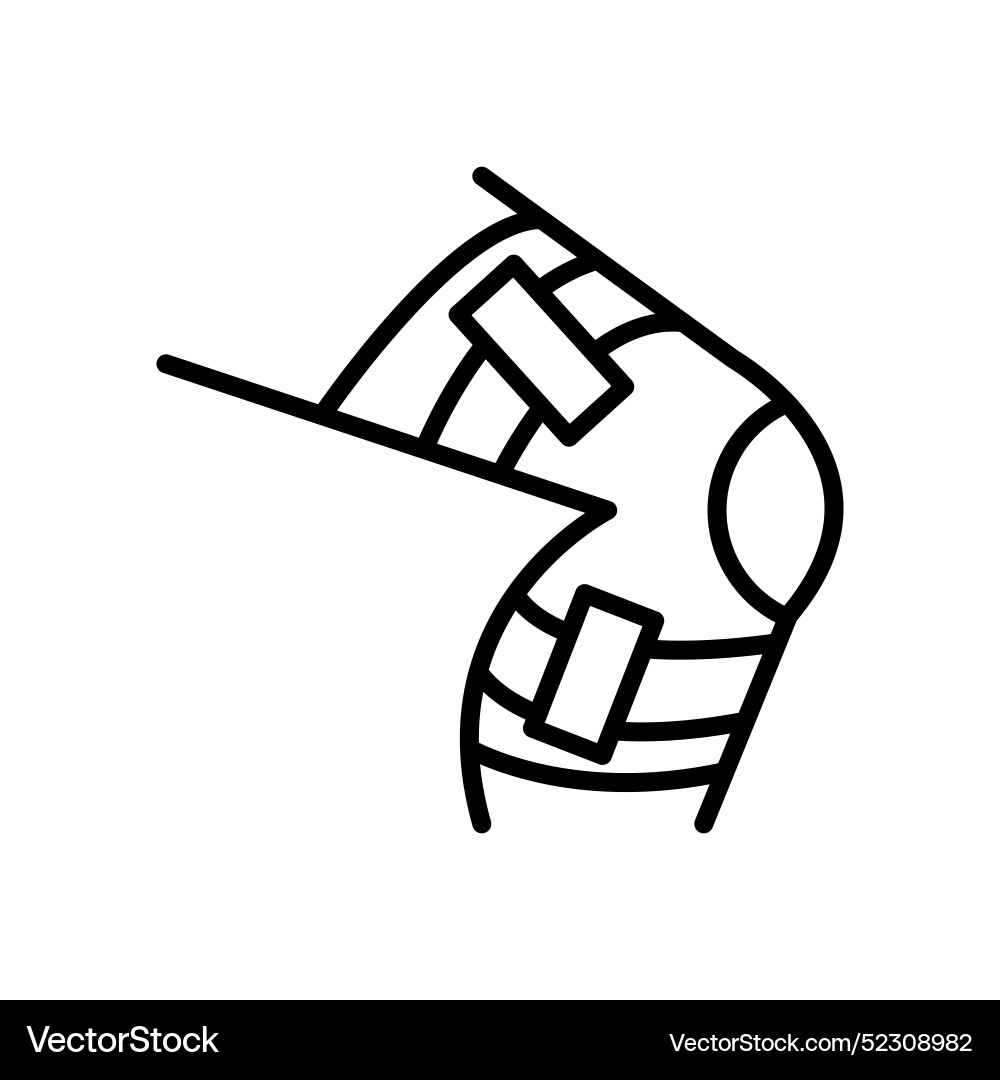 Knee orthopedic brace icon linear logo mark Vector Image