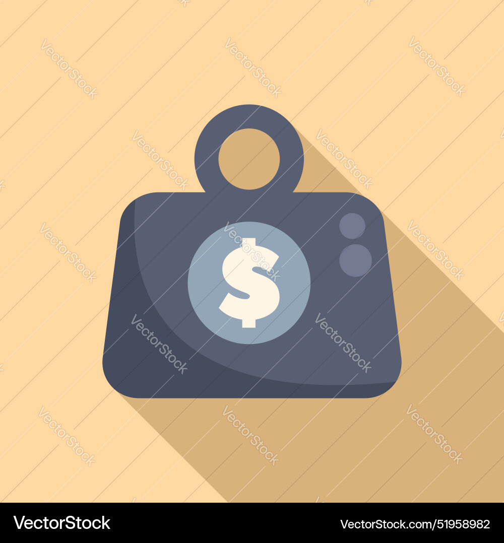 Money weight representing financial burden Vector Image