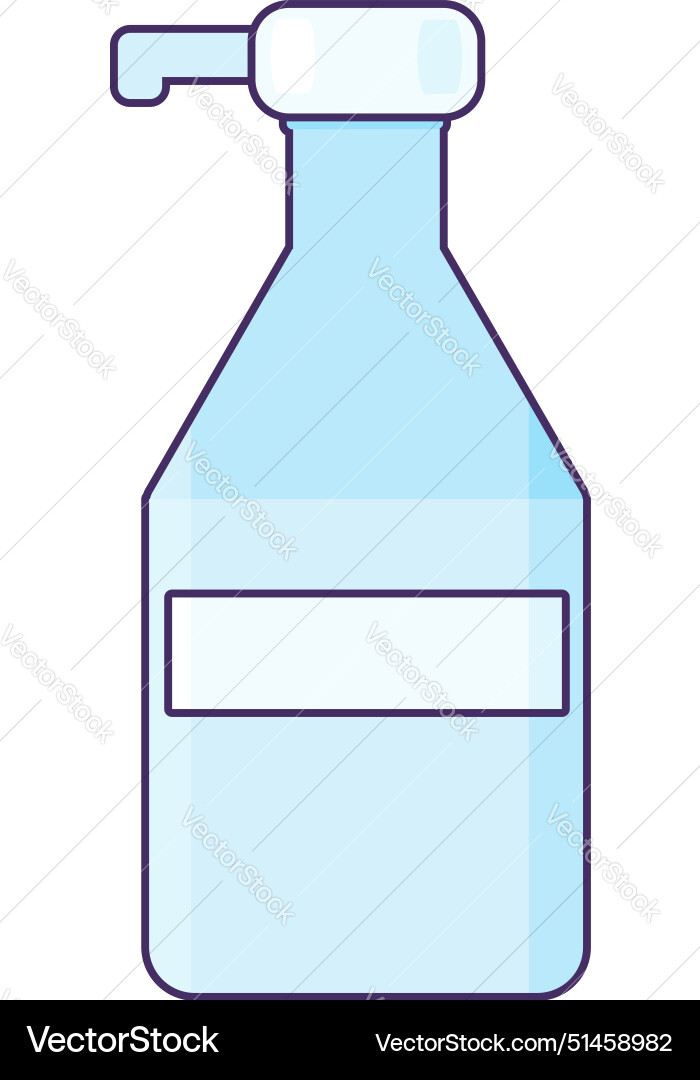 Plastic sanitizer with dispenser device Royalty Free Vector