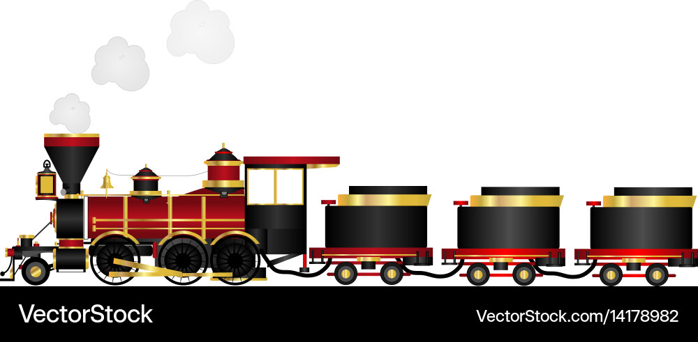Red Toy Train Royalty Free Vector Image - VectorStock