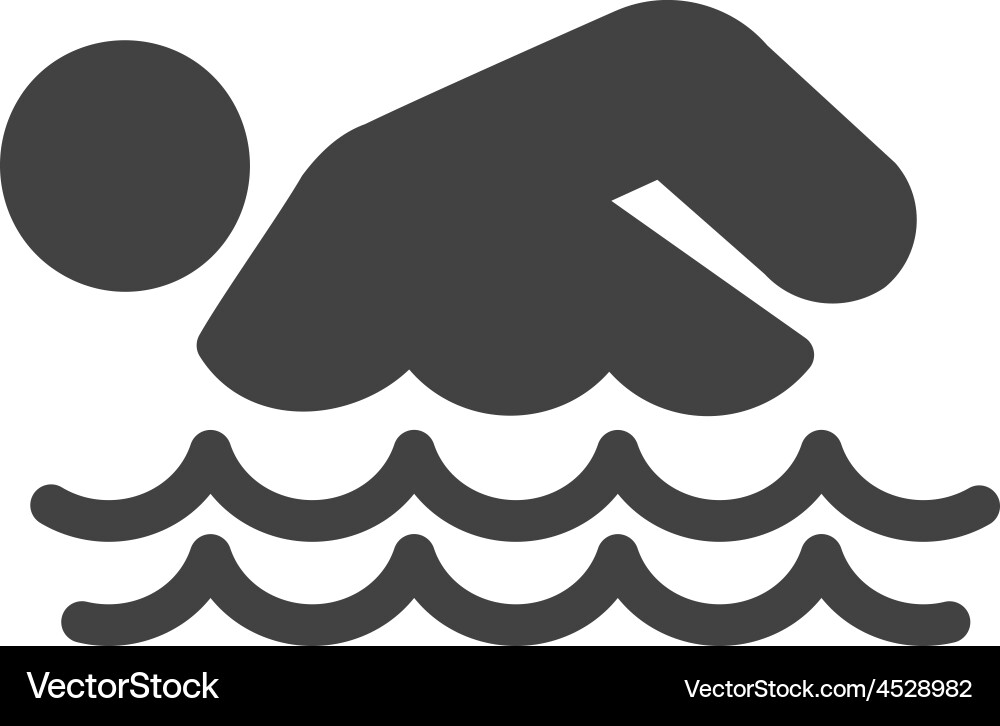 Swimming person Royalty Free Vector Image - VectorStock
