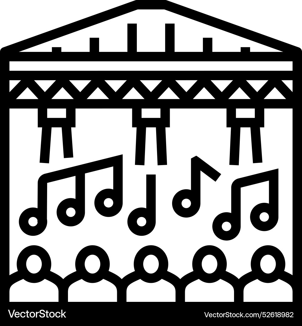 Warehouse rave retro line icon Royalty Free Vector Image