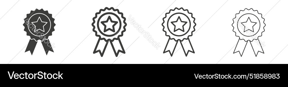 Badge line icon collection professional Royalty Free Vector