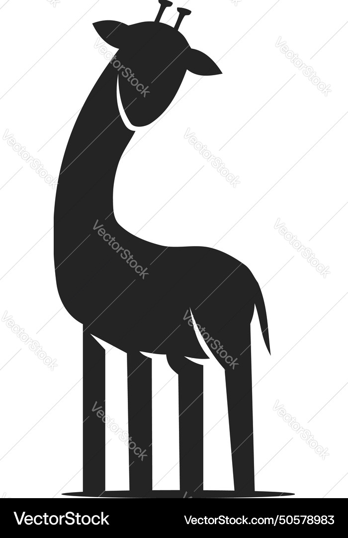 Giraffe logo template isolated brand identity Vector Image