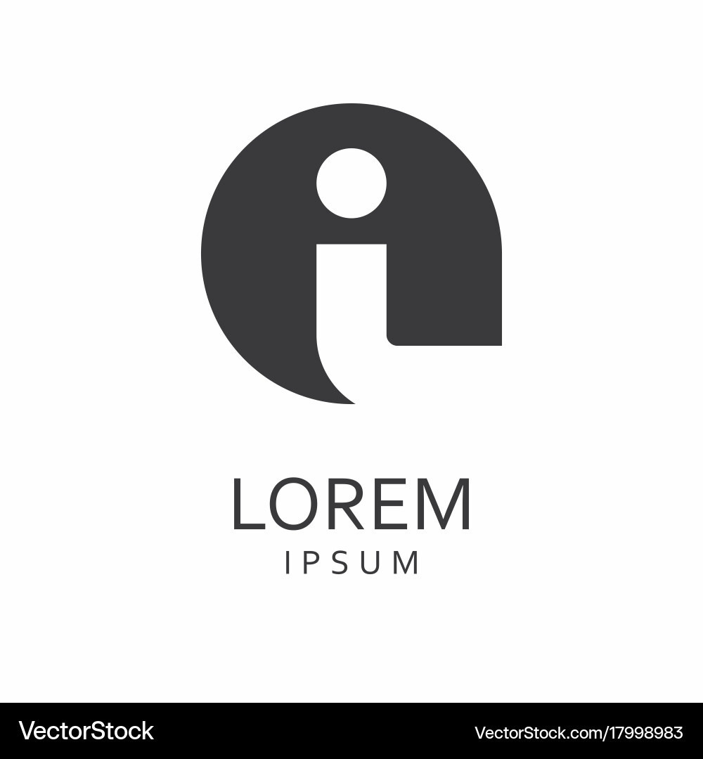 I letter logo icon Royalty Free Vector Image - VectorStock