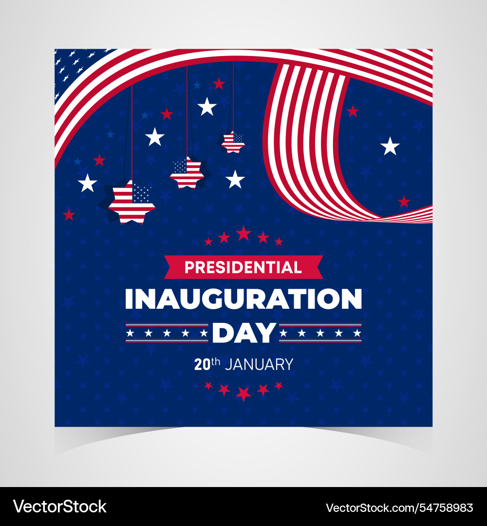 Presidential inauguration day web banner Vector Image
