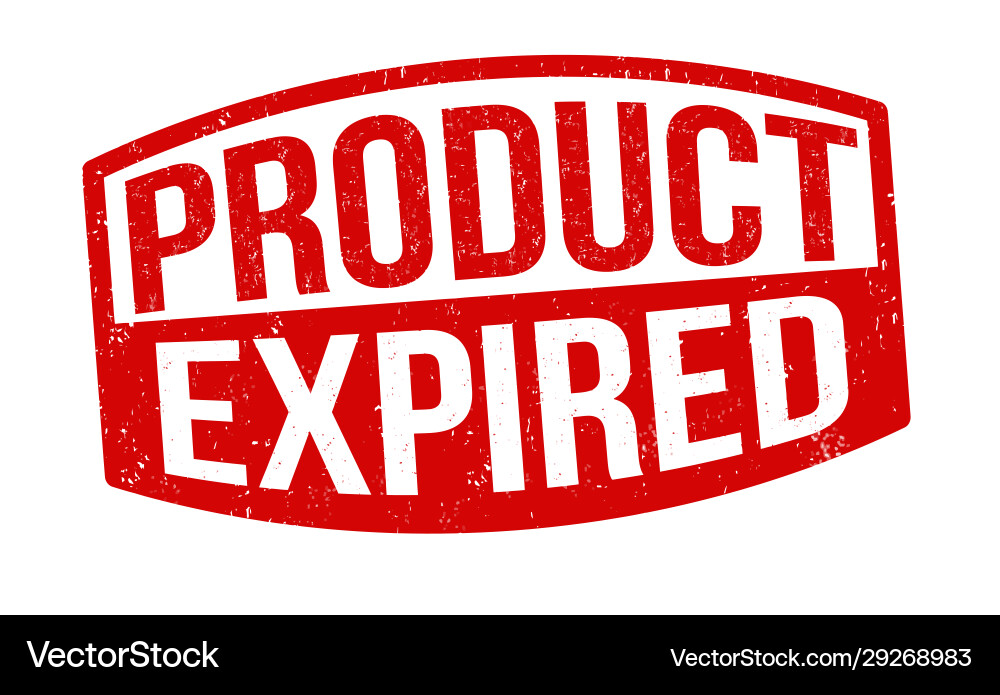 Product Expiry Stamp - Red Royalty Free Vector Image