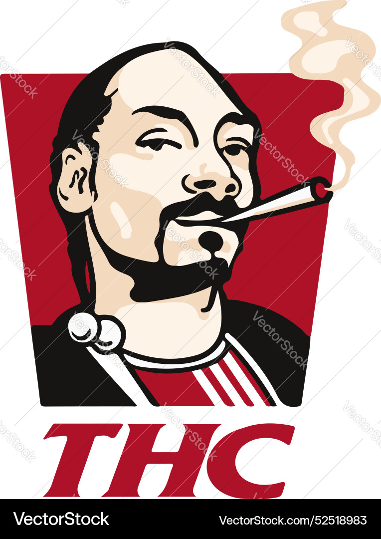 Thc weed svg marijuana stoner cannabis Royalty Free Vector