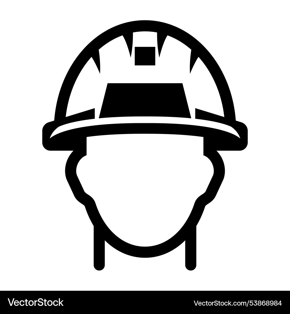 Construction Worker Helmet Icon Royalty Free Vector Image