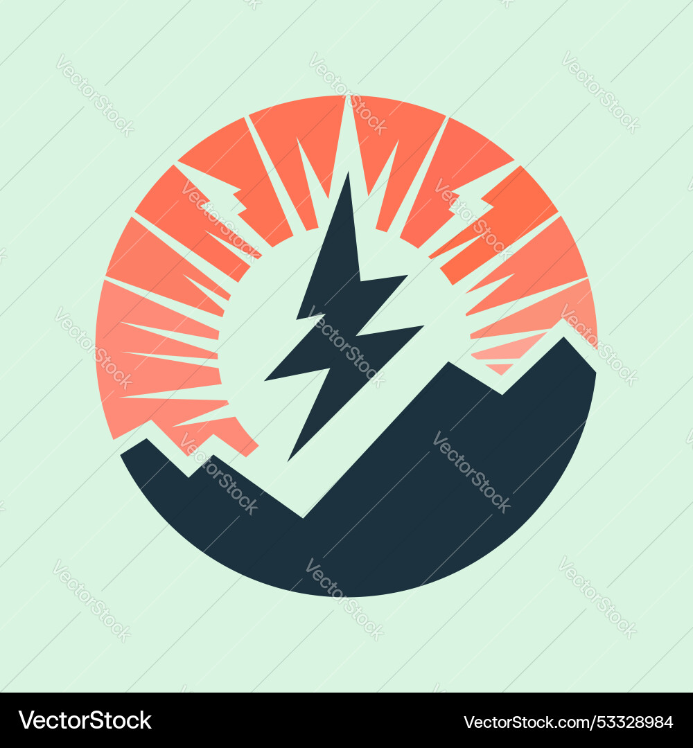 Electricity logo simple Royalty Free Vector Image