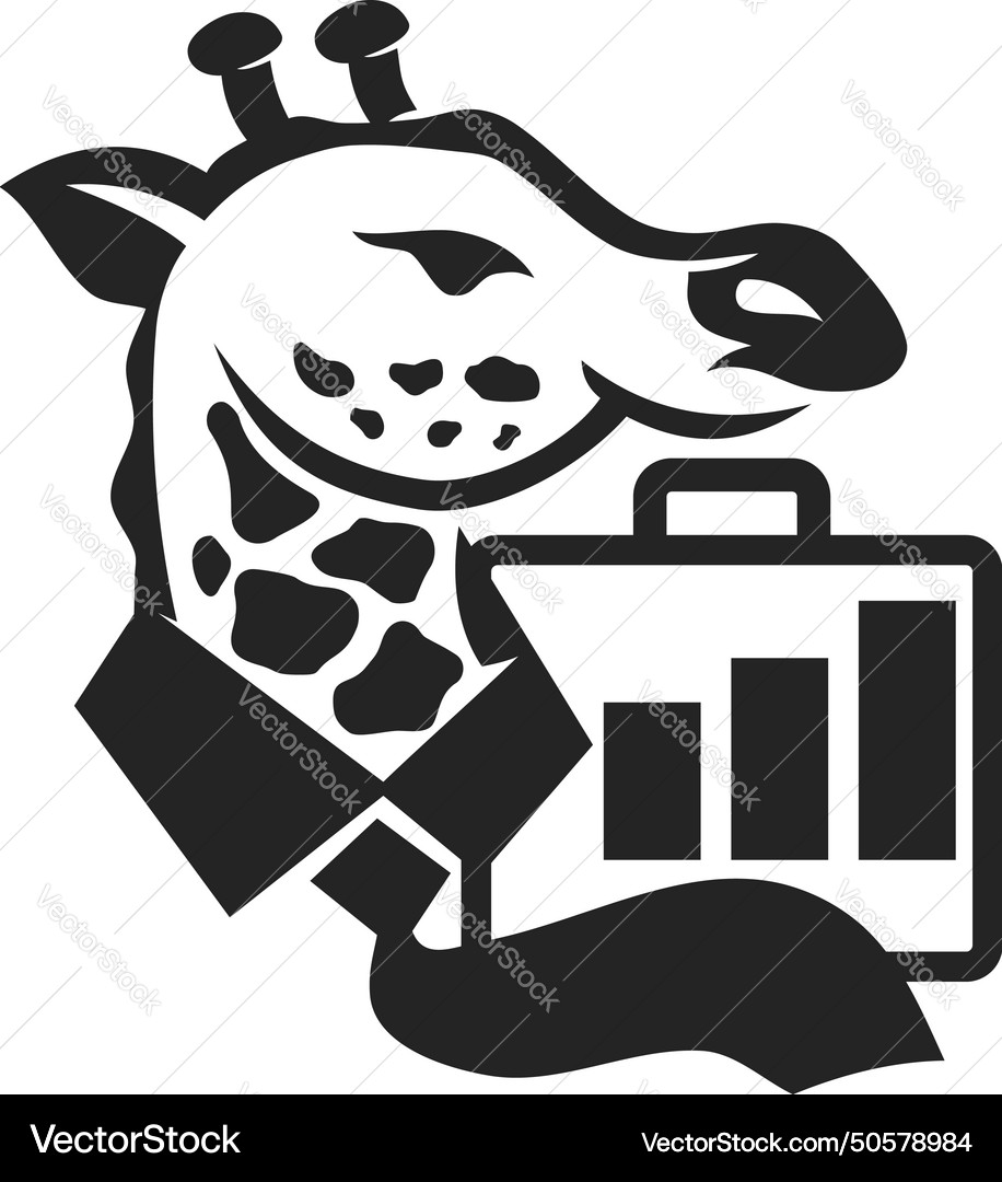 Giraffe logo template isolated brand identity Vector Image