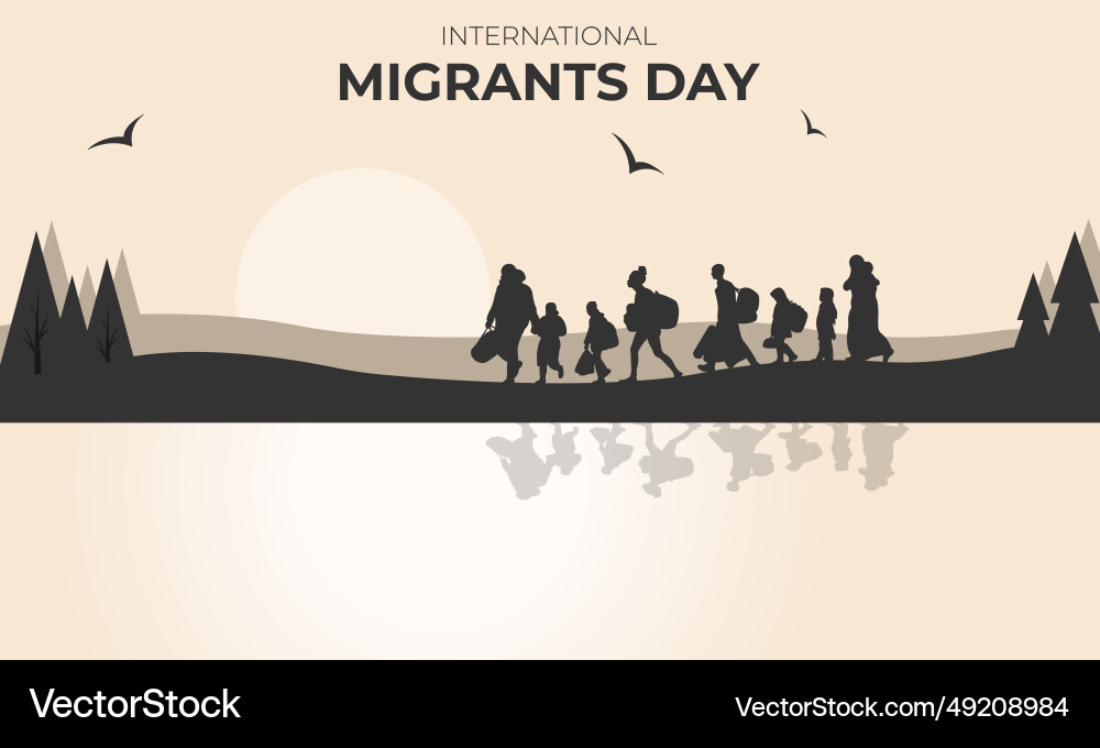 International migrant day14 Royalty Free Vector Image