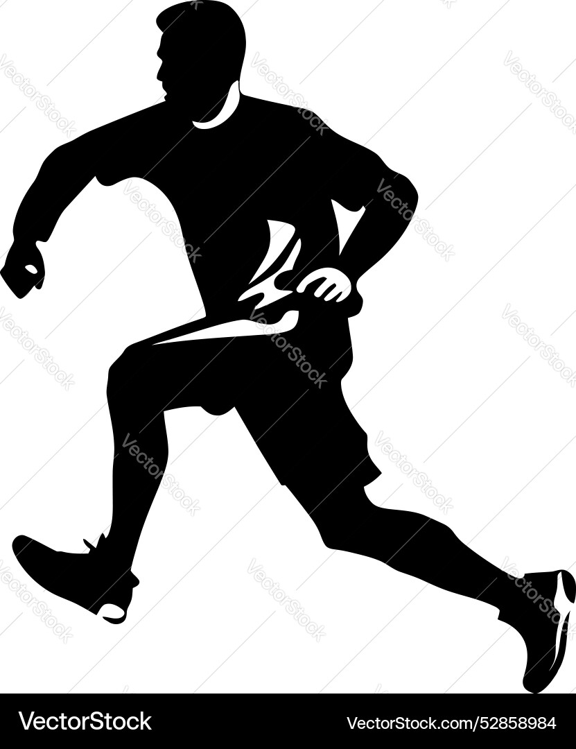 Sprinter surge marathon runner symbol speedy Vector Image