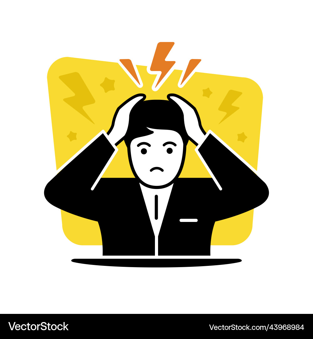 Stress concept or anxiety symbol Royalty Free Vector Image