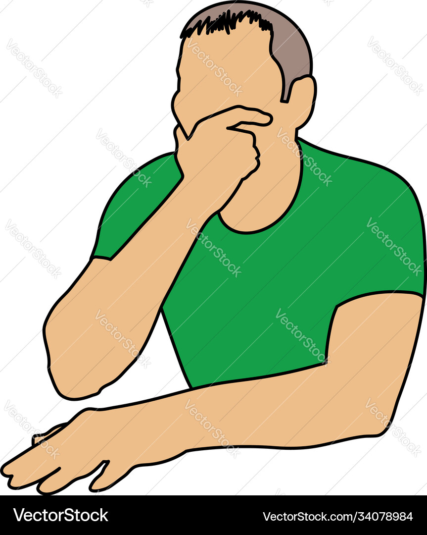 Thinking man icon Royalty Free Vector Image - VectorStock