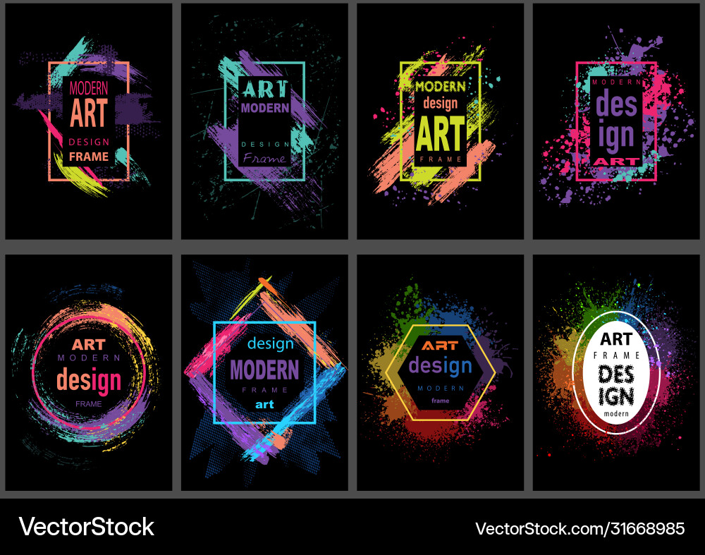Art graphics frames Royalty Free Vector Image - VectorStock
