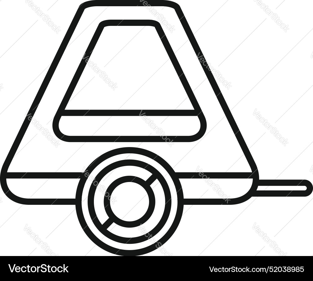 Bike trailer icon representing cargo Royalty Free Vector