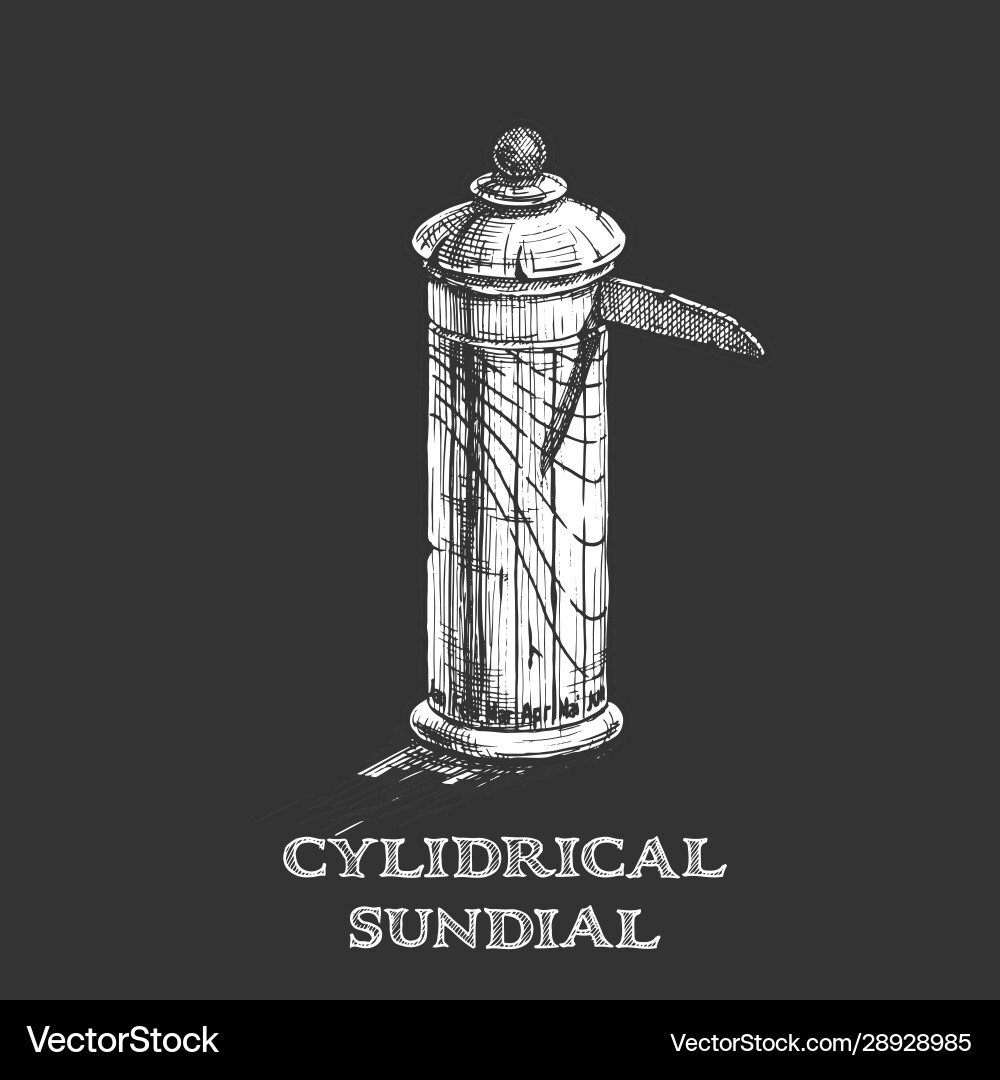Cylindrical sundial Royalty Free Vector Image - VectorStock