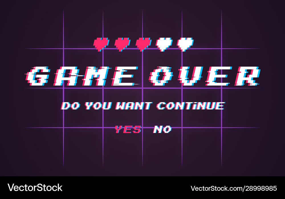 Game over background Royalty Free Vector Image