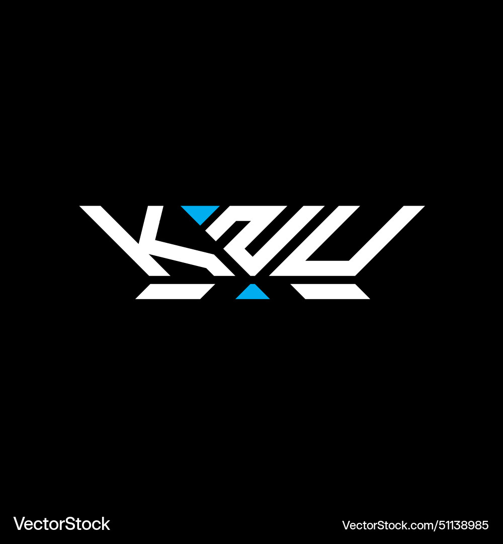 Knu letter logo design knu simple and modern logo Vector Image