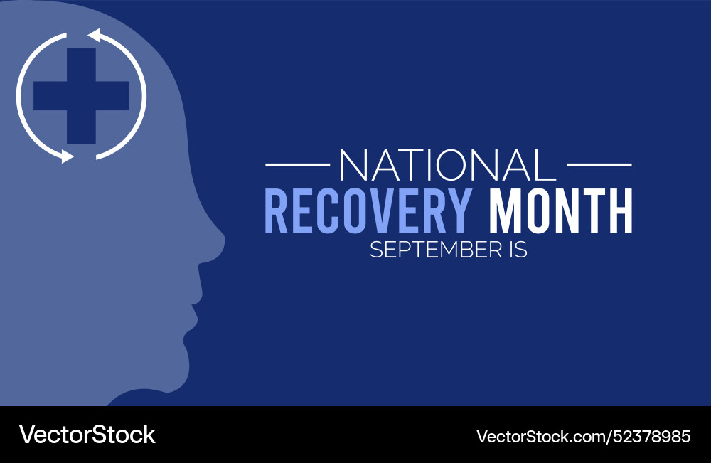 National recovery month Royalty Free Vector Image