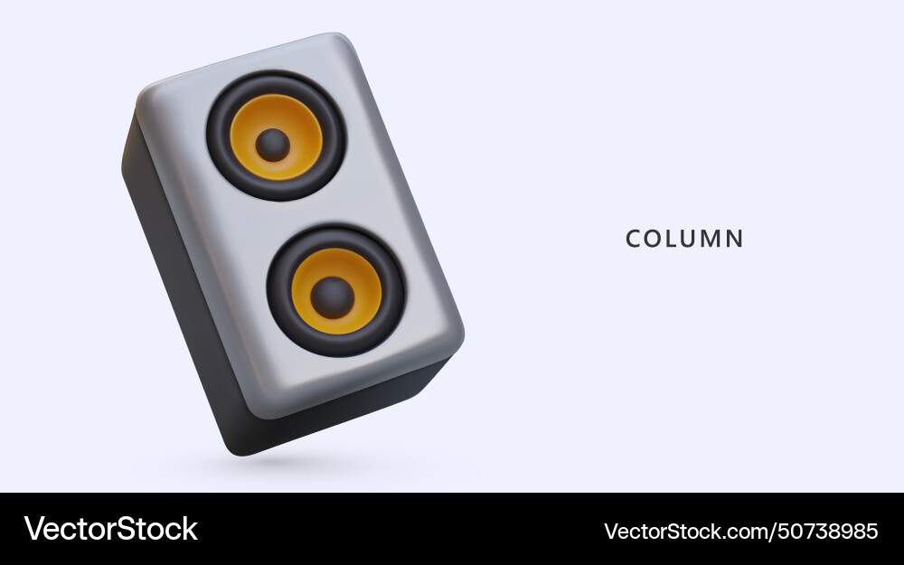 Realistic music column device for streaming Vector Image