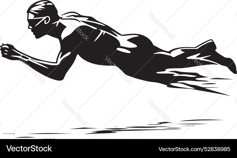 Swim surge symbolic emblematic logo ripple runner Vector Image