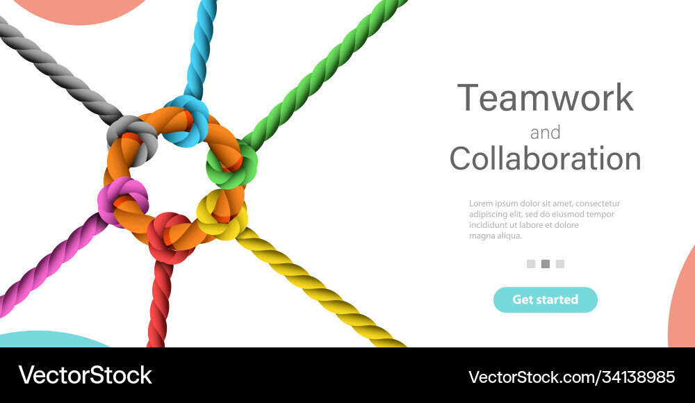 Teamwork and collaboration conceptual Royalty Free Vector