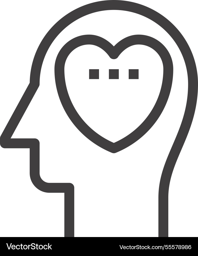 Feelings flat line web icon concept Royalty Free Vector