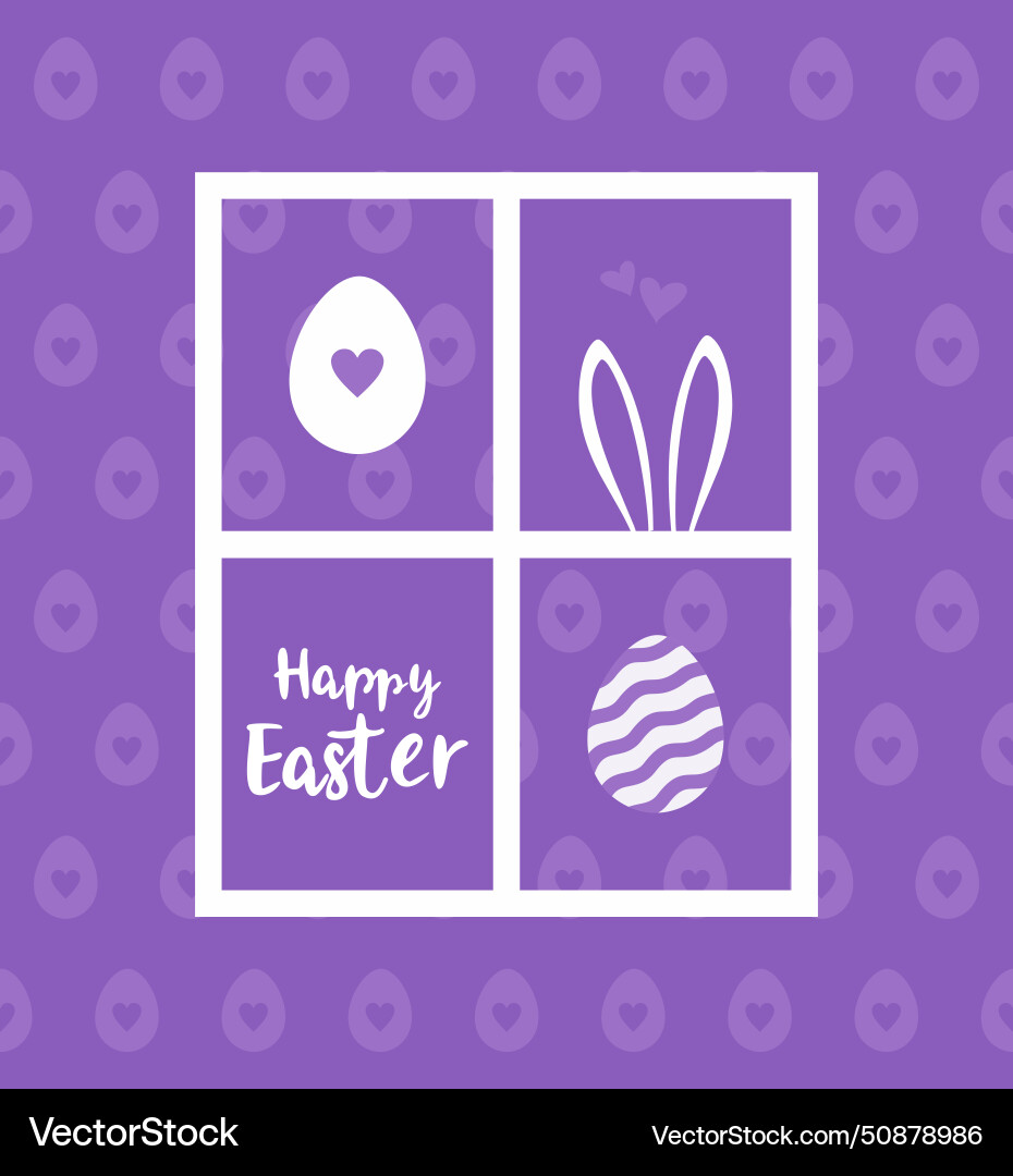Happy Easter Greeting Card Royalty Free Vector Image