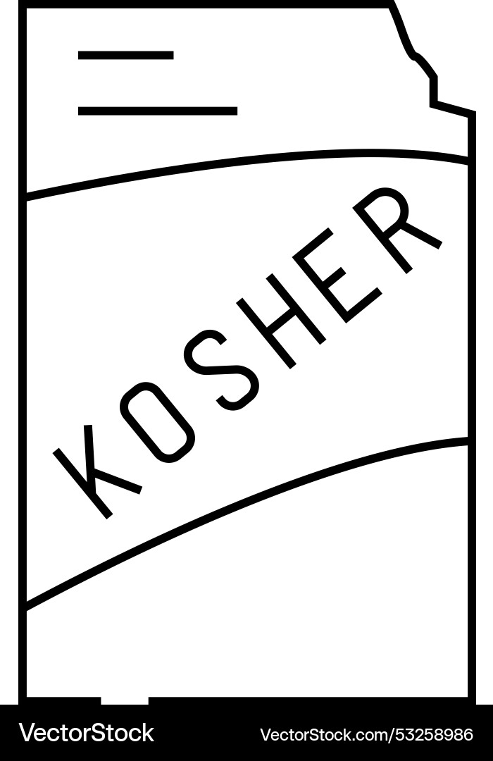 Kosher salt line icon Royalty Free Vector Image