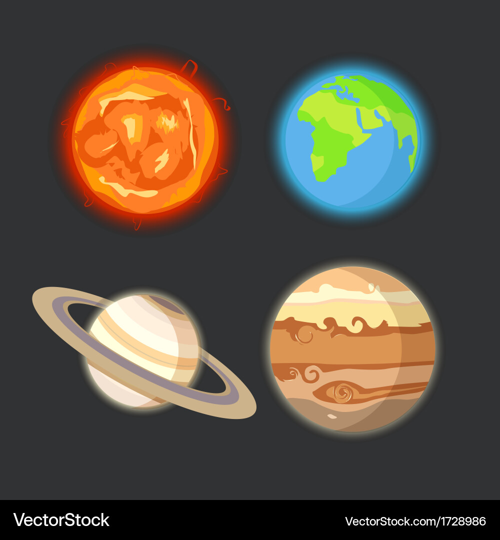 Planets Royalty Free Vector Image - VectorStock