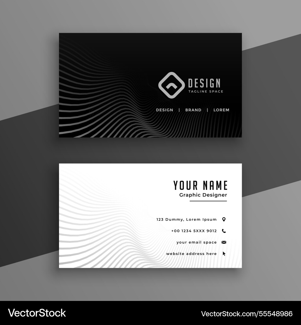 Premium black and white professional business Vector Image