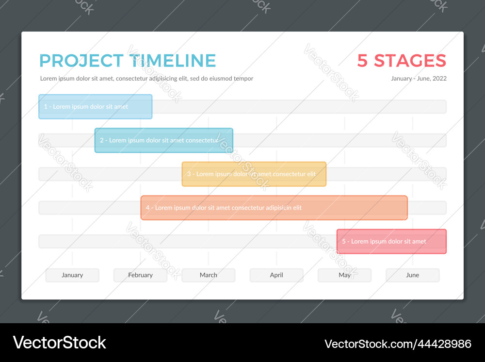 Project timeline Royalty Free Vector Image - VectorStock
