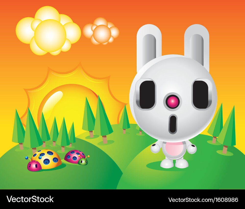 Rabbit character Royalty Free Vector Image - VectorStock