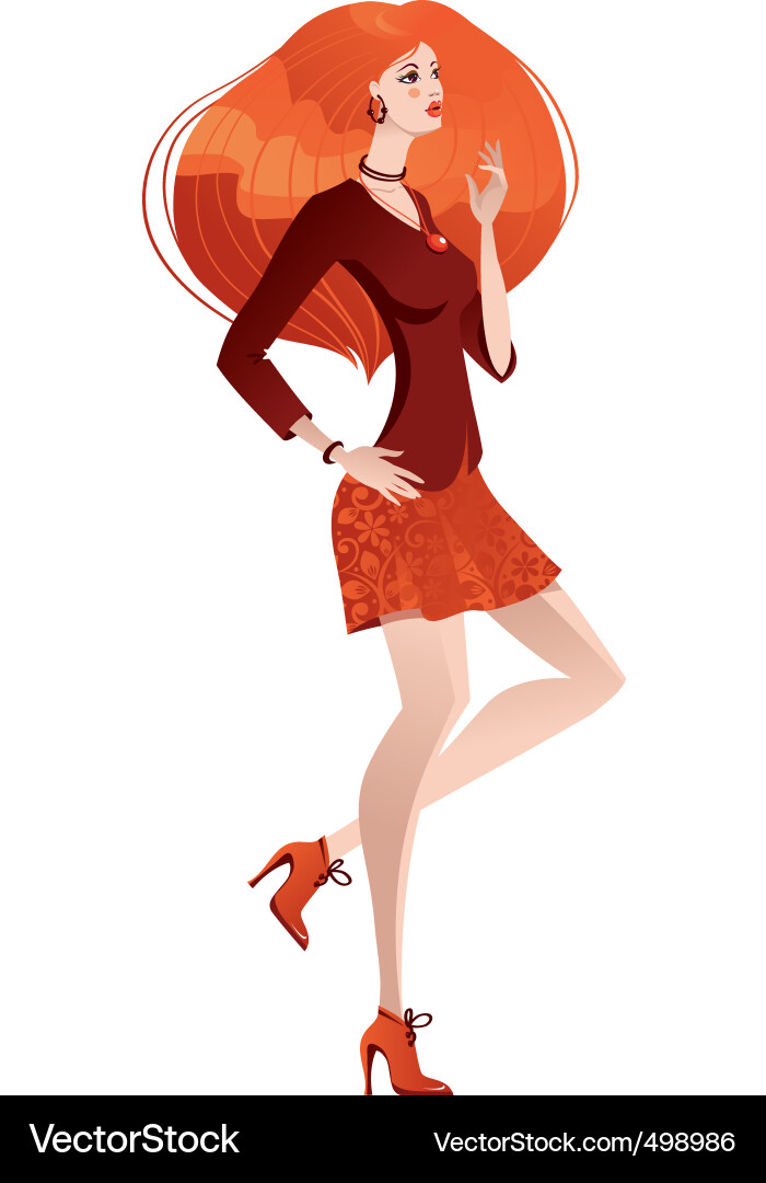 Stylish girl Royalty Free Vector Image - VectorStock