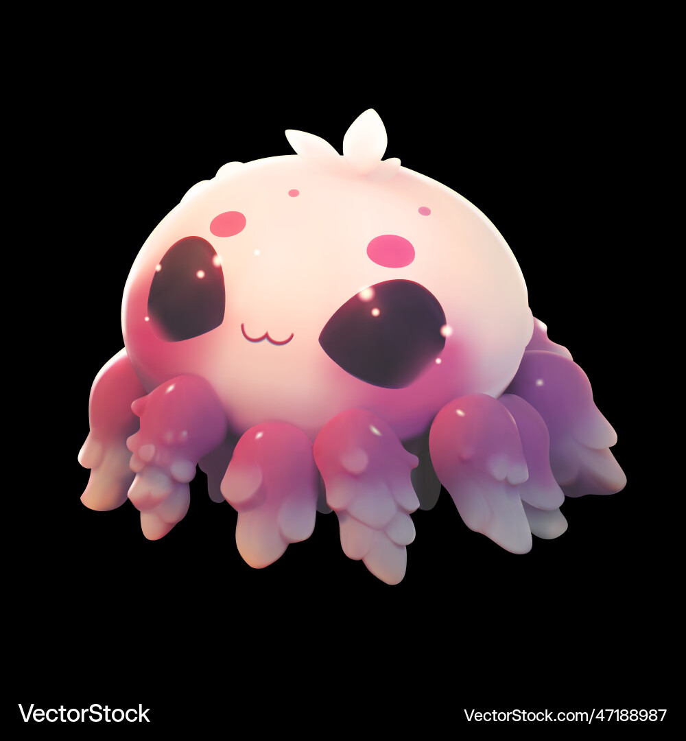 Cute little spider with a kind smiling face Vector Image